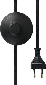 Bílá/černá látková stojací lampa (výška 150 cm) Bell – Ellos Home