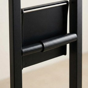 WC štětka s držákem na toaletní papír ARLE, 77 cm – černá