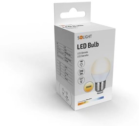 Solight LED žárovka, miniglobe, 4W, E27, 3000K, 340lm