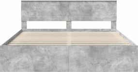 Rám postele s čelo Beton 180 x 200 cm Kompozitní dřevo 3407844