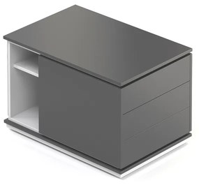 Kontejner Creator 90,4 x 53,6 cm, 2-modulový - pravý, bílá / antracit