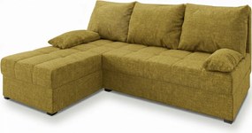 Rohová rozkládací sedací souprava do L CELESTE, 200 cm, s úložným prostorem Roh pohovky: Levý roh, Barva látky Malmo: Hořčicová (Malmo 41)