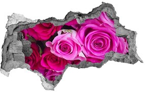 Wallmuralia Samolepící nálepka Kytice růžových růží 95x73 cm