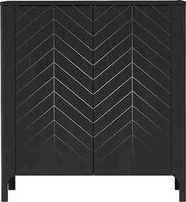 Komoda MALUMI MM-2 | s policí | 103 cm | černá