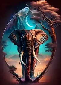 Diamantové malování - Africký klenot / 30x40 cm