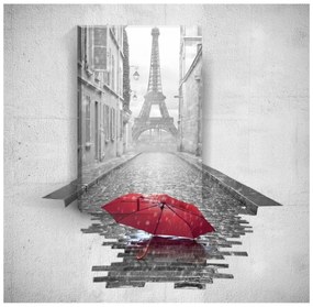 Nástěnný 3D obraz Mosticx Red Umbrella In Paris, 40 x 60 cm
