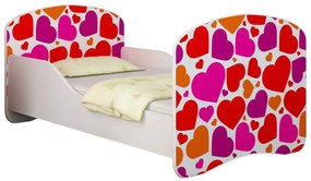 Dětská postel - Sladká srdíčka 180x80 cm