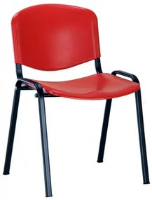 Alba Plastová židle ISO bez područek Barva plastu Alba černá Barva kostry šedá kostra (metallic)