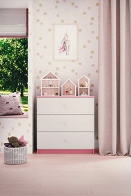 BabyBeds Dětská komoda Babydreams Barevné provedení: Růžová  nábytkářské lamino