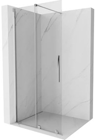 Mexen Velar rozsouvací sprchové dveře Walk-in 120 cm, Průhledné, Chromovaná - 871-120-000-03-01