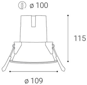 LED2-LED Koupelnové svítidlo ZERO LED/10W/230V 3000K CRI 95 IP43 černá pr.10,9cm