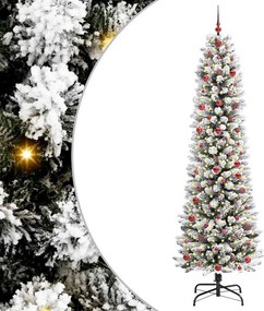 Umělý vánoční stromeček Bílá 240 cm PVC, kov a plast 3396129