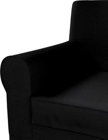 Potah na křeslo IKEA Ektorp Jennylund barva černá látka pletený vzor