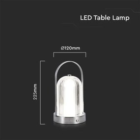 LED Stmívatelná stolní lampa LED/1W/5V 3000-6000K 1800 mAh chrom