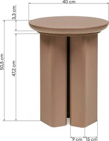 Odkládací stolek Brie 40 cm moka