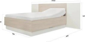 Dvoulůžko SMART XL s nočními stolky (na výběr více variant)