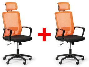 Kancelářská židle BASE PLUS 1+1 ZDARMA, oranžová