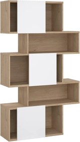 FALCO Knihovna Penta 738 jackson hickory/bílý lesk