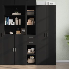 Skříň highboard černá 30 x 42,5 x 185 cm kompozitní dřevo