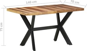 Jídelní stůl 140x70x75 cm masiv s medovou povrchovou úpravou 321546