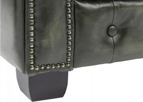 Dvoumístná pohovka z pravé kůže Chesterfield IV