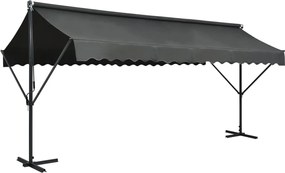 vidaXL Marketos Volně stojící markýza 500 x 300 cm antracitová