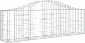 Klenuté gabionové koše 6 ks 200x30x60/80 cm pozinkované železo 3145392