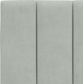 Postel s matrací Hanko světle šedá 140 x 200 cm samet 3208598