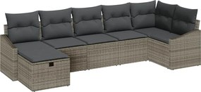 Set pohovek 7 ks Šedá polyratan 3359298