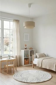 Brilagi-LED Lustr na lanku BOHO BOBO 1xE27/60W/230V pr. 40 cm puntíky béž./krém.