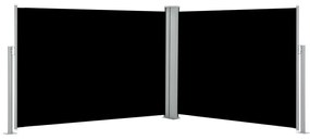 Zatahovací boční markýza / zástěna černá 100 x 1000 cm,  48472