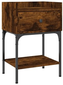 Noční stolek kouřový dub 40,5 x 31 x 60 cm kompozitní dřevo