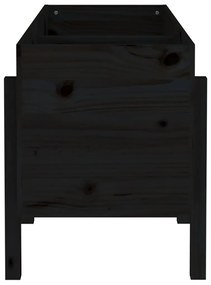 Zahradní vyvýšený záhon černý 121 x 50 x 57 cm masivní borovice,  825230