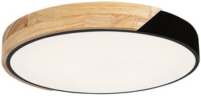 RABALUX Stropní skandinávské LED osvětlení MAPLE, 24W, denní bílá, 40cm, kulaté, černé, hnědé 003528