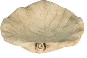 Cementové pítko pro ptáčky ve tvaru leknínového listu - 22*22*6 cm