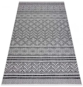 Dywany Luszczow Kusový koberec SISAL SION cikcak, diamanty BOHO 22168 černý / ecru Rozměr koberce: 180 x 270 cm