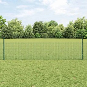 Svařovaná drátěná plotovina s tyčkami 10 x 0,5 m Zelená 3336433