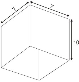 SLV 151511 Altra Dice CL-1, hranaté stropní svítidlo v bílé úpravě, 1x35W, 7x7cm