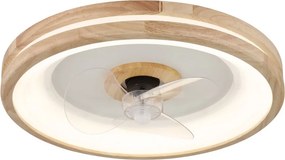 Globo 03650 - LED Stropní svítidlo s ventilátorem GATIAN LED/30W/230V hnědá + DO