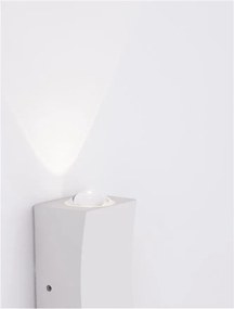 NV 9026118 Venkovní nástěnné svítidlo DEWEI bílý hliník a akryl LED 2x2W 3000K 500mA 100-240V 68st. IP54 světlo nahoru a dolů - NOVA LUCE