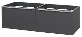 Mereo Mailo - Umyvadlová skříňka 1205x365x476 mm, 2 zásuvky, antracit CN538S