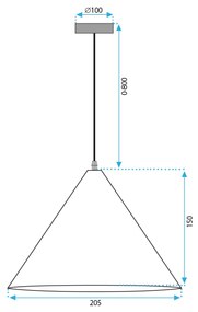 Toolight Stropní svítidlo APP1443-1CP DARK WOOD