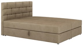 Kontinentální postel 180x200 cm Waller Comfort (světlohnědá) (s roštem a matrací). 1056391