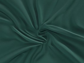 Kvalitex Luxusní Saténové prostěradlo tmavě zelené  Bavlna Satén, 90x200+25 cm