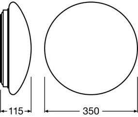 LED svítidlo LEDVANCE Surface Circular 350mm 18W/4000K neutrální bílá IP44