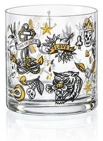 Crystalex - Bohemia Crystal Sklenice na whisky Tattoo 410 ml, 2 ks