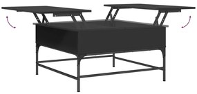 Konferenční stolek černý 80 x 80 x 45 cm kompozitní dřevo a kov - Default Title