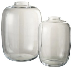Čirá skleněná váza J-Line Clot 32,5 cm