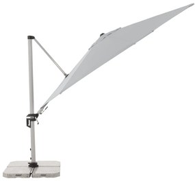Doppler ACTIVE 370 cm - výkyvný zahradní slunečník s boční tyčí světle šedá