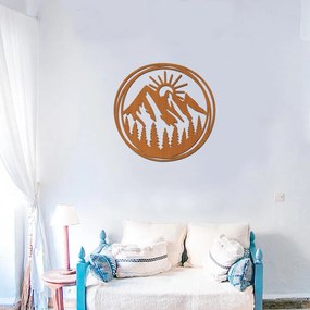 dřevo života Dřevěná dekorace na zeď VÝCHOD SLUNCE Barevný vzor: Třešeň, Rozměry Ø: 60